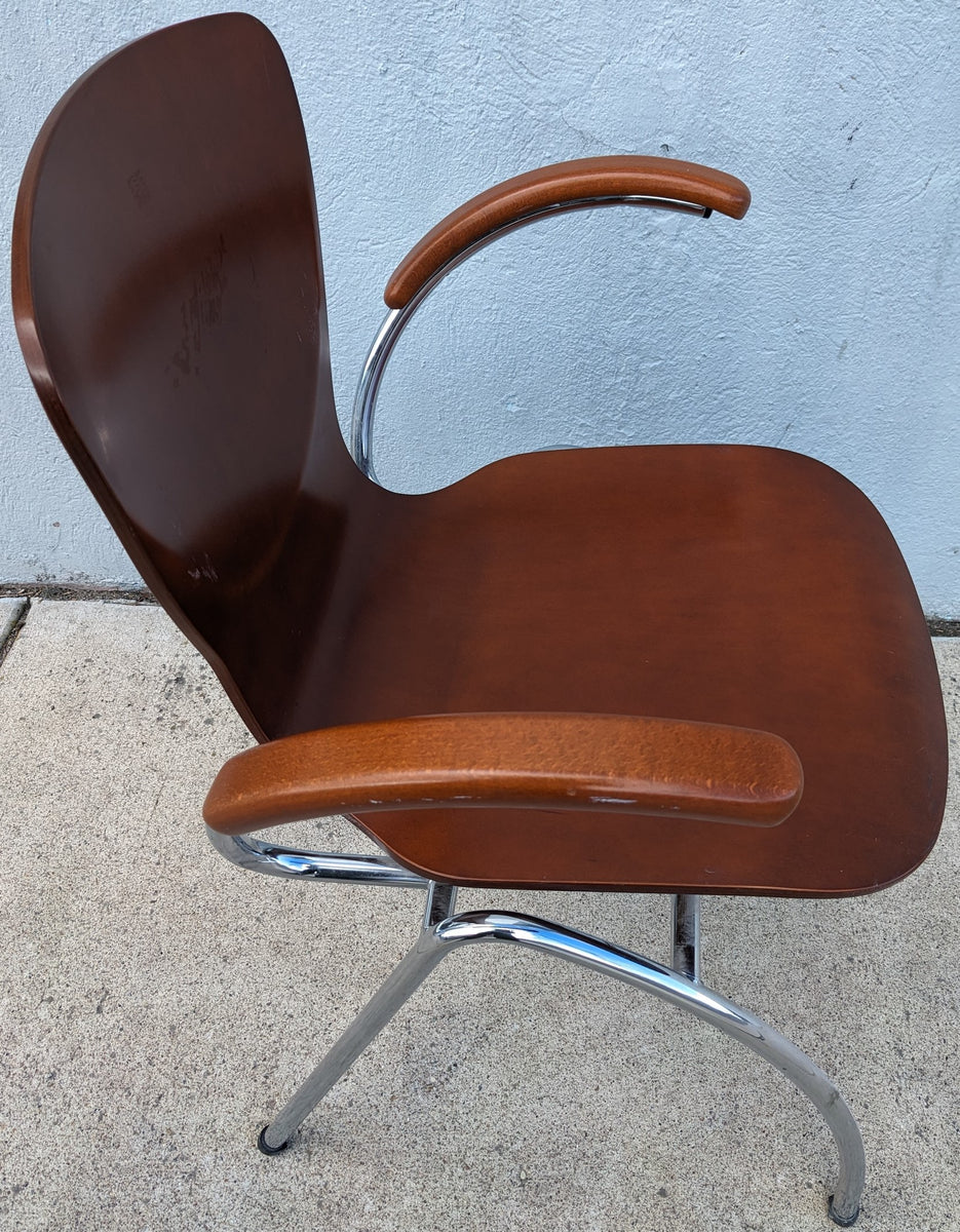2 Kimball Bingo Stacking Armchair Midcentury Danish Modern Style Plyw