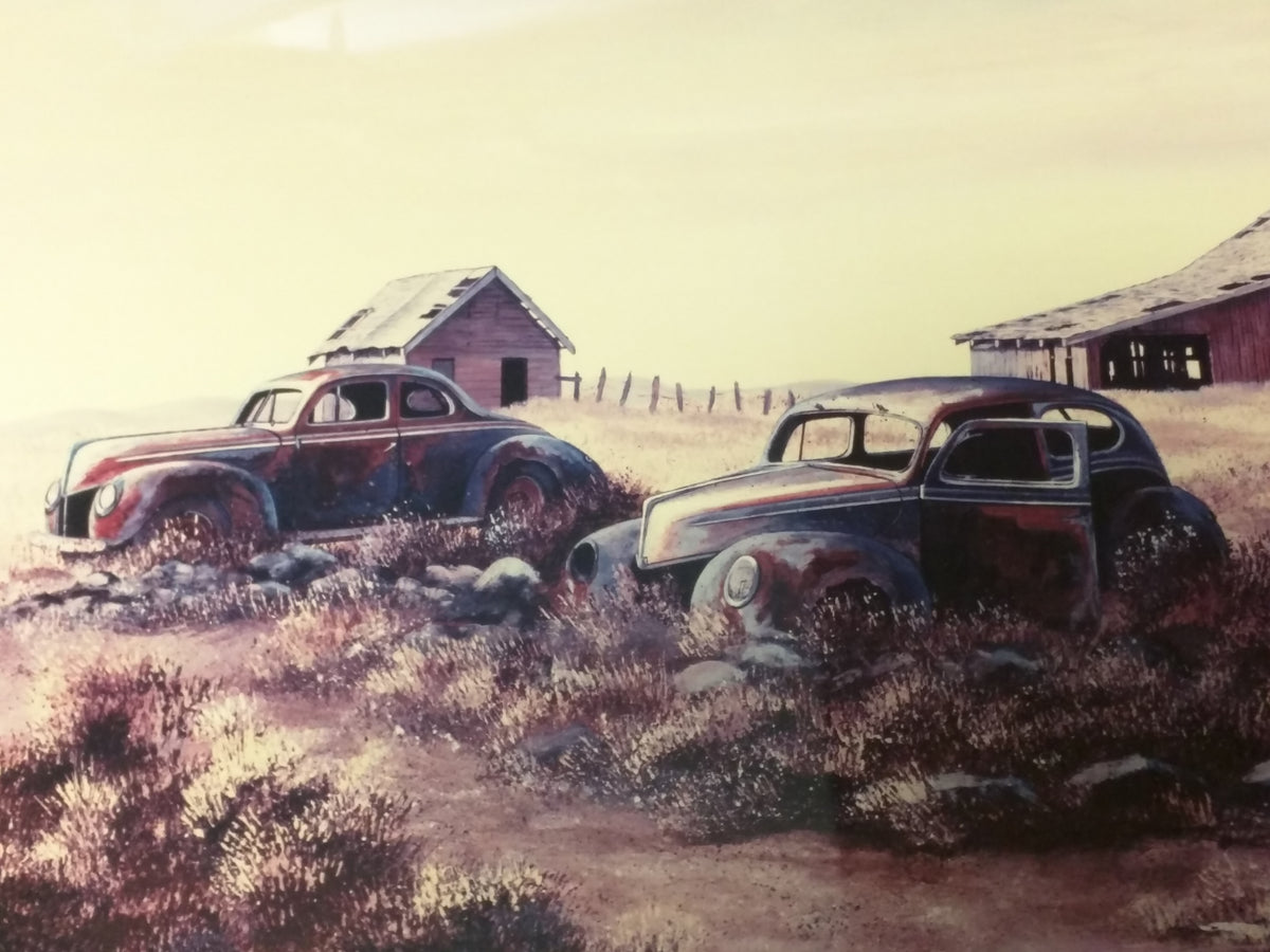 1940 Ford Graveyard Donna Wolfkill Signed Numbered Print Barn ...
