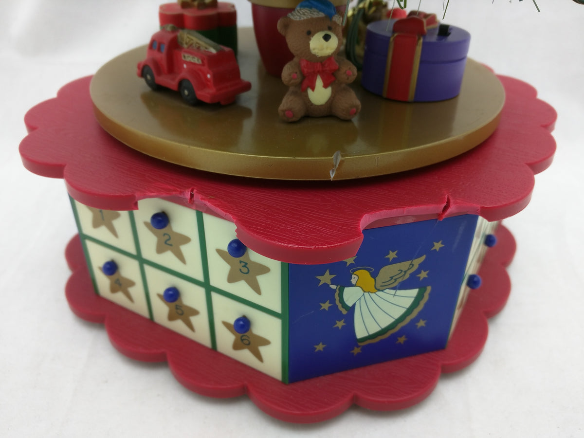 AS-IS 14" Avon Christmas Tree Advent Calendar Ornaments 23+angel, NO R ...