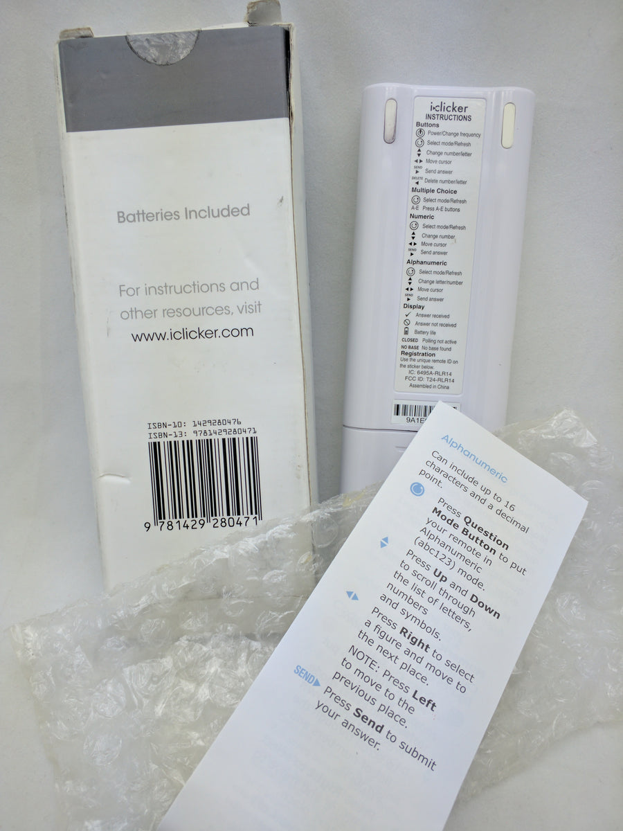 ICLICKER 2: Radio Frequency Classroom Response System I CLICKER 2 Scho ...