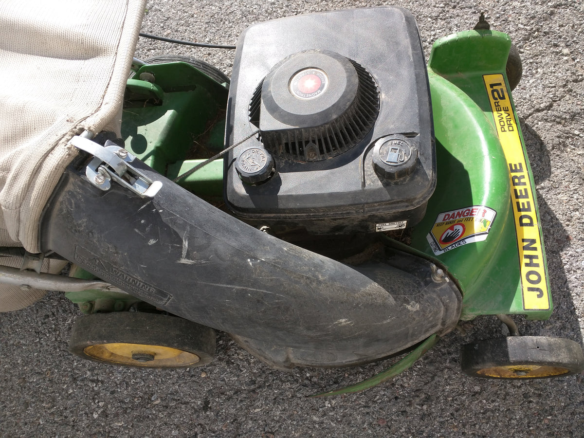 AS-IS John Deere 21" PowerDrive Self Propelled Lawnmower Power Drive L ...