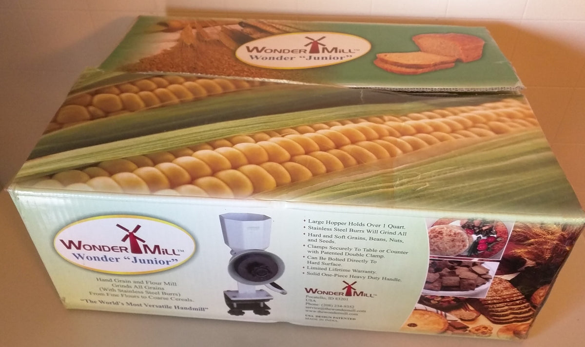 WonderMill Wonder Junior Deluxe Hand Grain Mill Wheat Flour Manual Cra ...