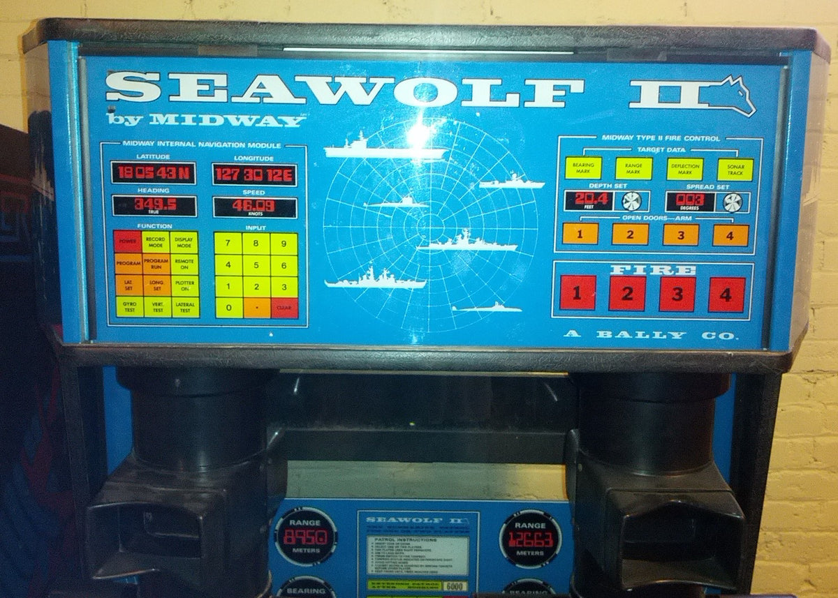 SeaWolf II Midway Full Upright Arcade Video Game Vintage Sea Wolf ...